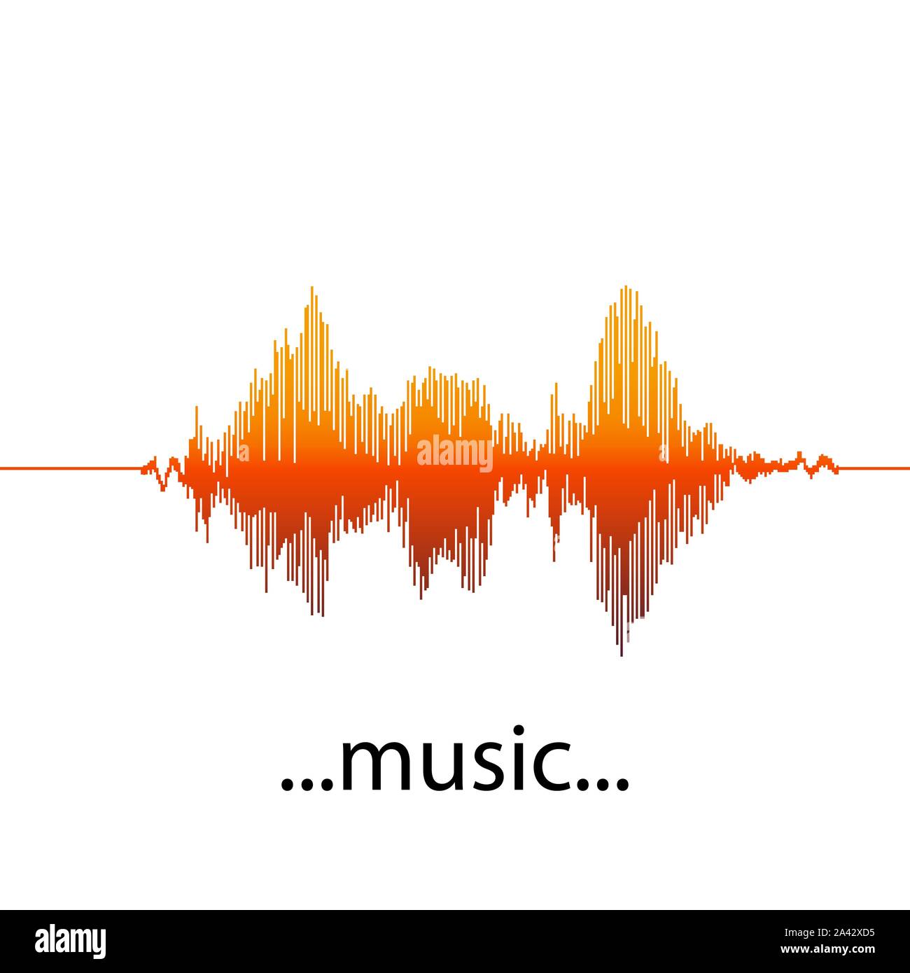 Vector Sound Waveforms. Sound waves and musical pulse icons Stock ...