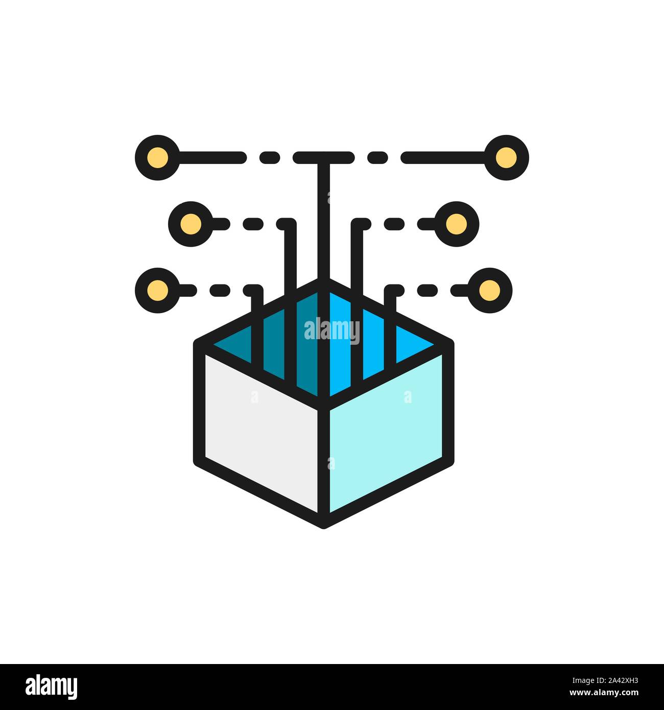 Open source code, web development flat color line icon Stock Vector ... Open source code, web development flat color line icon Stock Vector ...