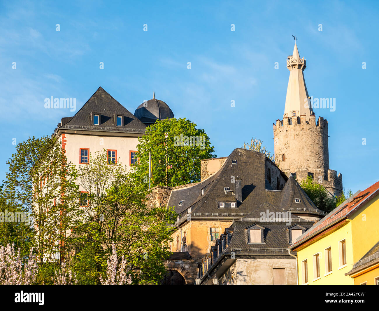 Osterburg in Weida Thuringia East Germany Stock Photo - Alamy