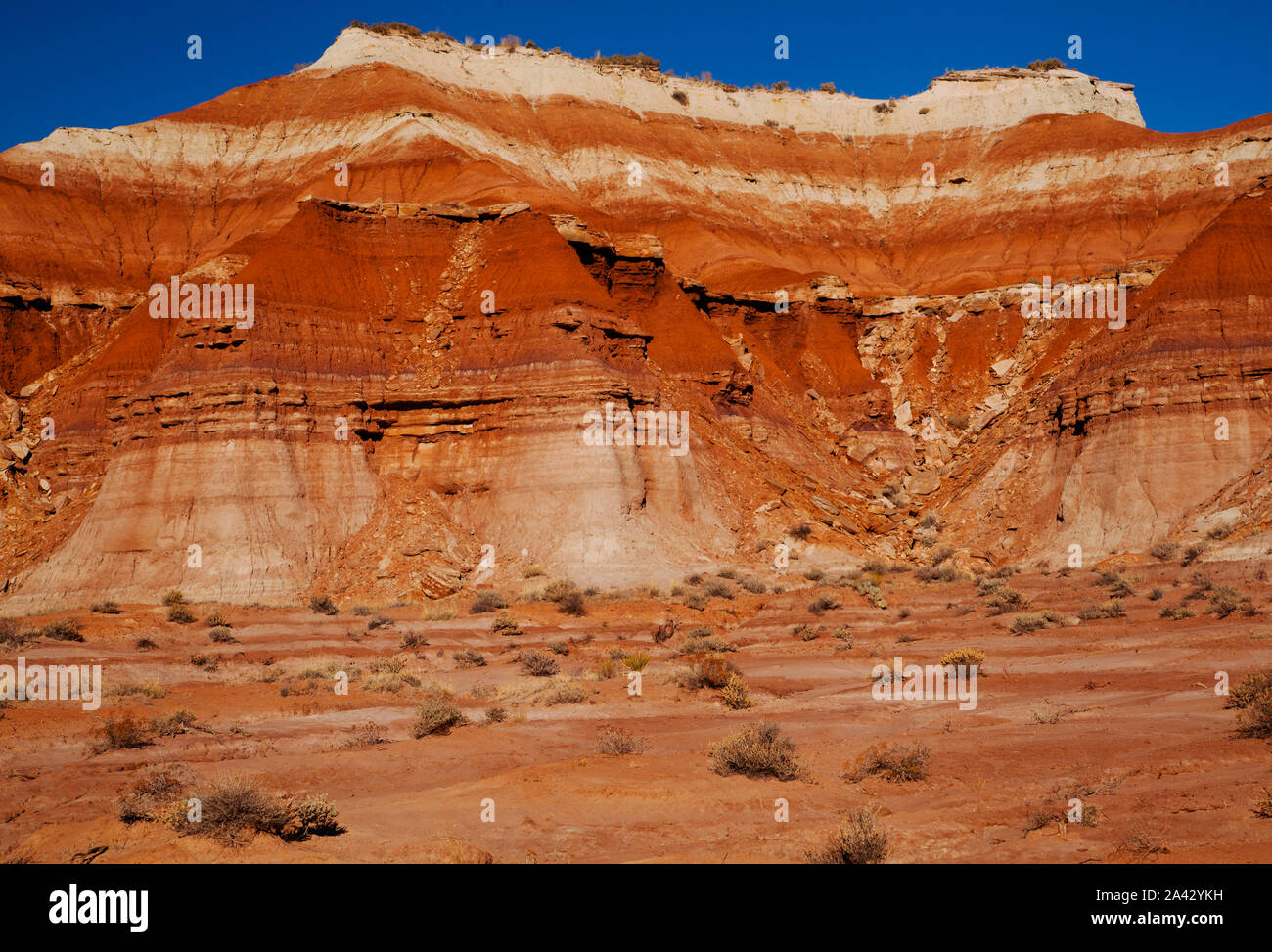 Layered sedimentary rock in the Grand Staircase Escalante National ...