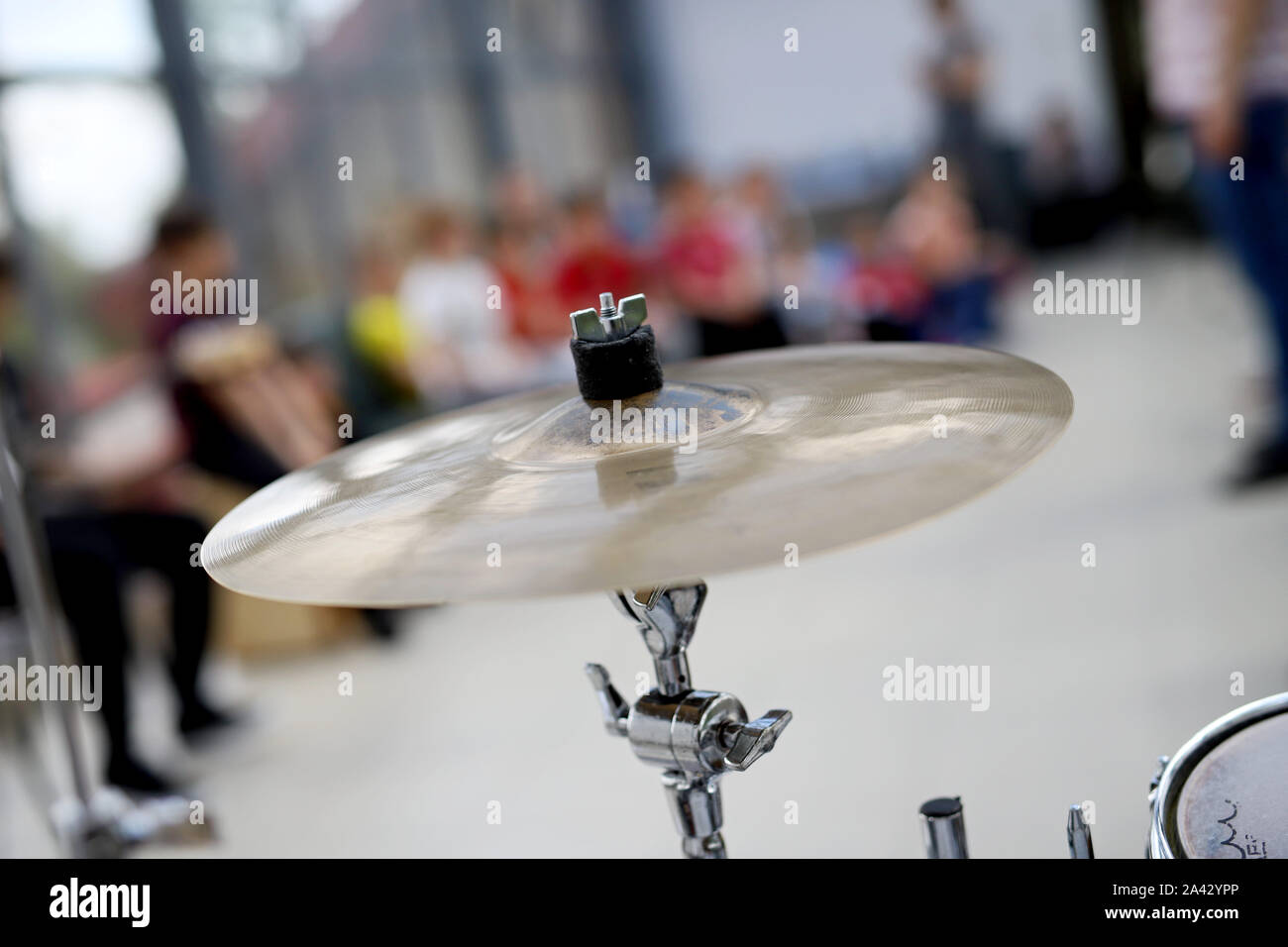 percussion instruments, drum plates Stock Photo - Alamy