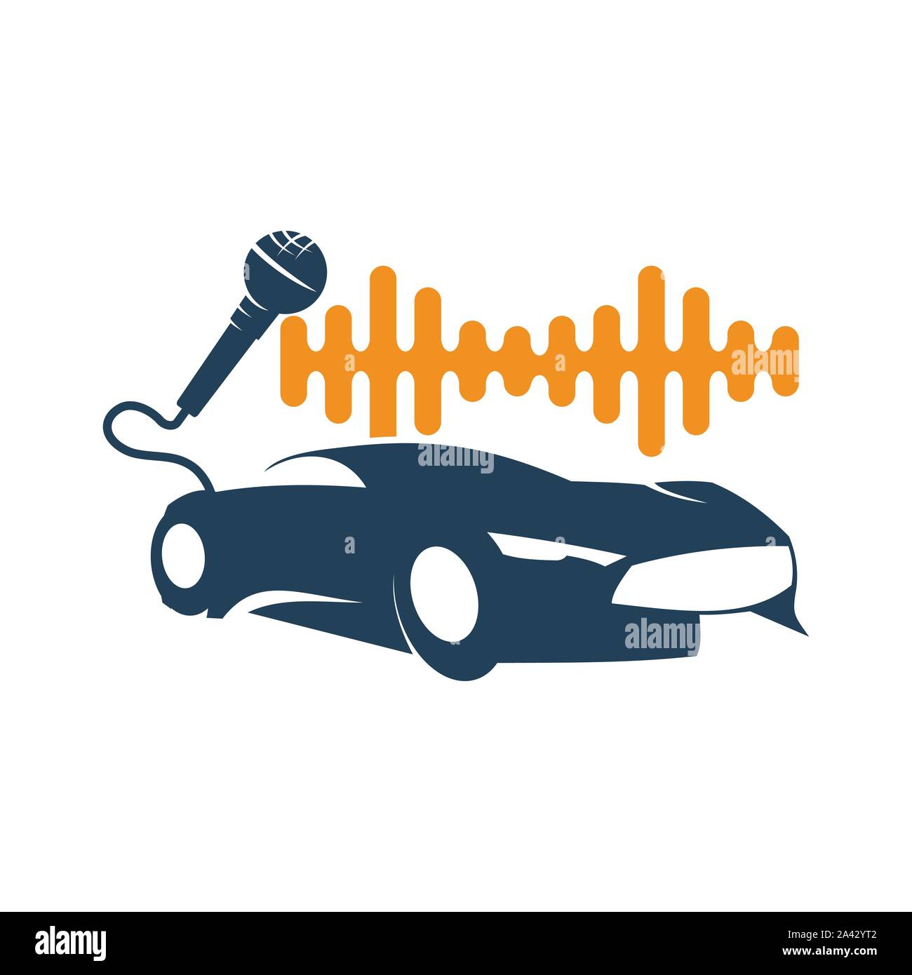 Audio Car System Mic Volume Logo Template Isolated Icon Symbol Stock ...
