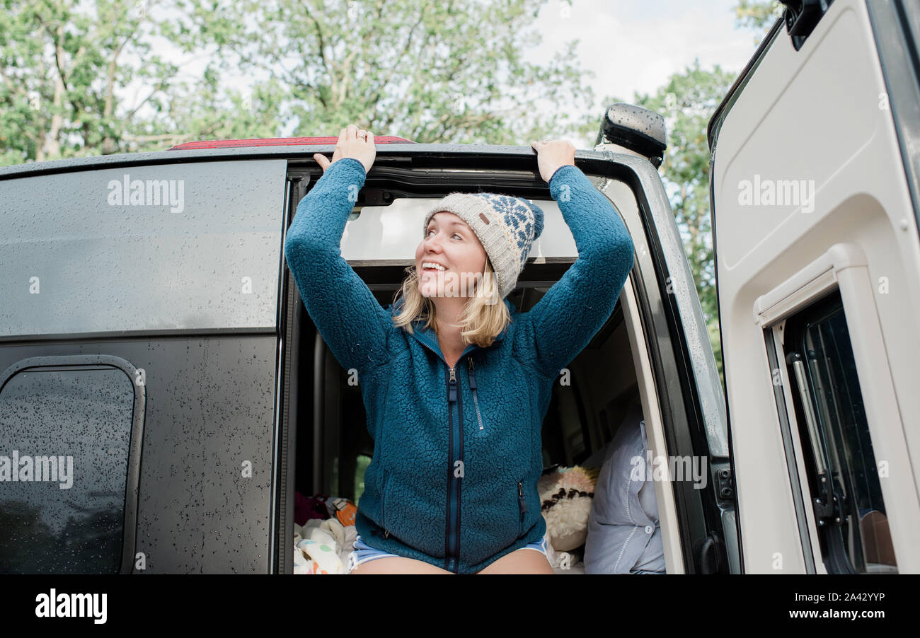 Holiday caravan rain hi-res stock photography and images - Alamy