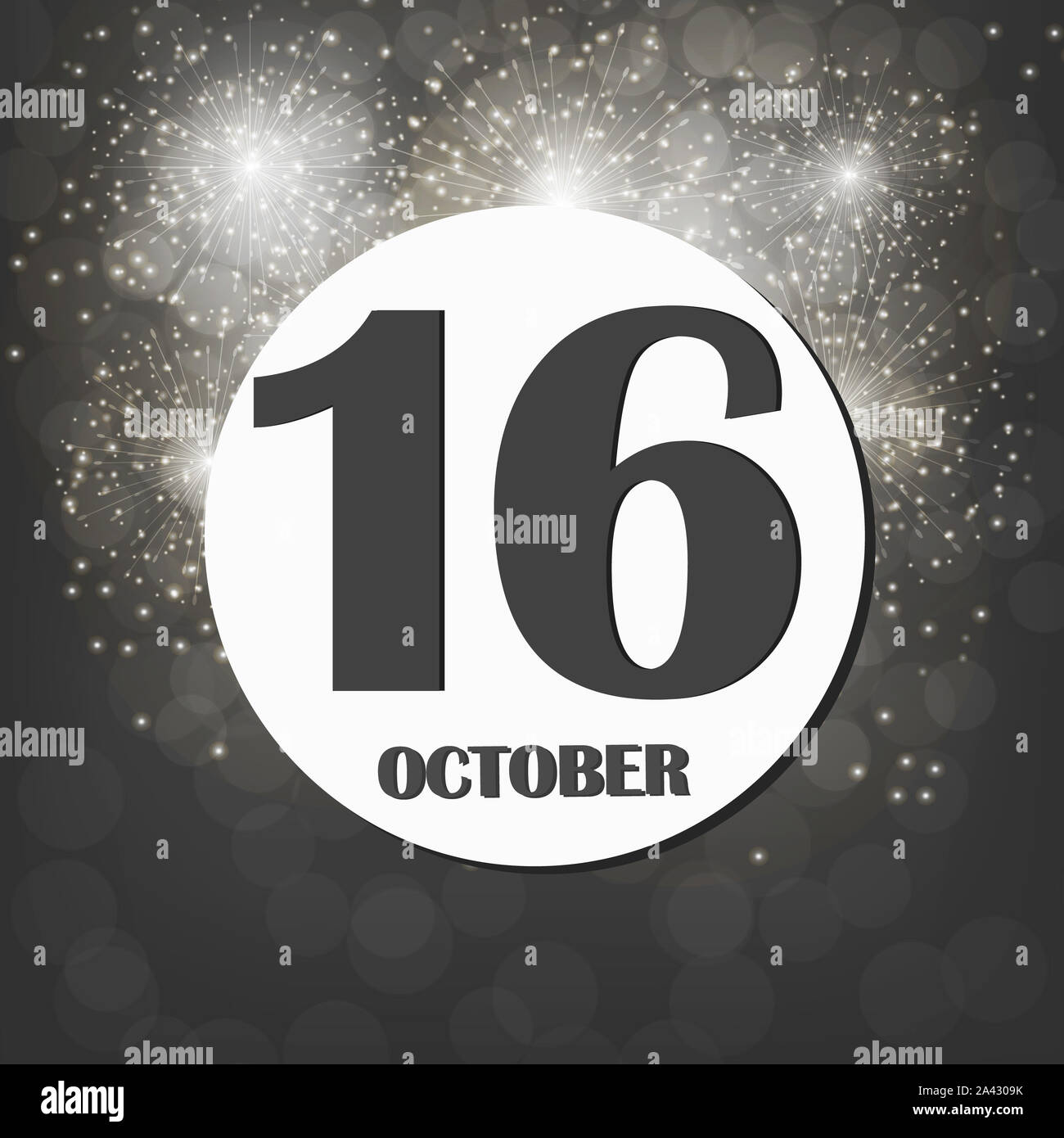October 16 icon. For planning important day. Banner for holidays and ...