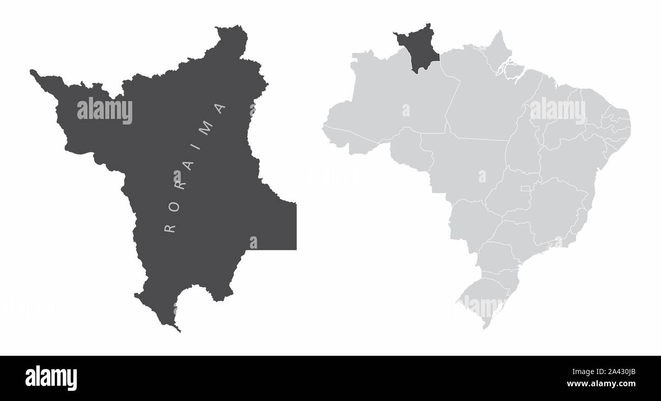 Roraima outline map hi-res stock photography and images - Alamy