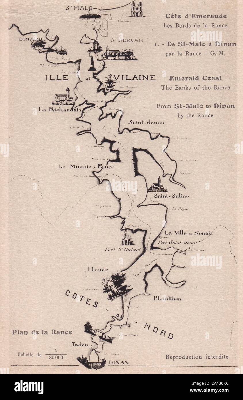 Map of emerald coast hi-res stock photography and images - Alamy