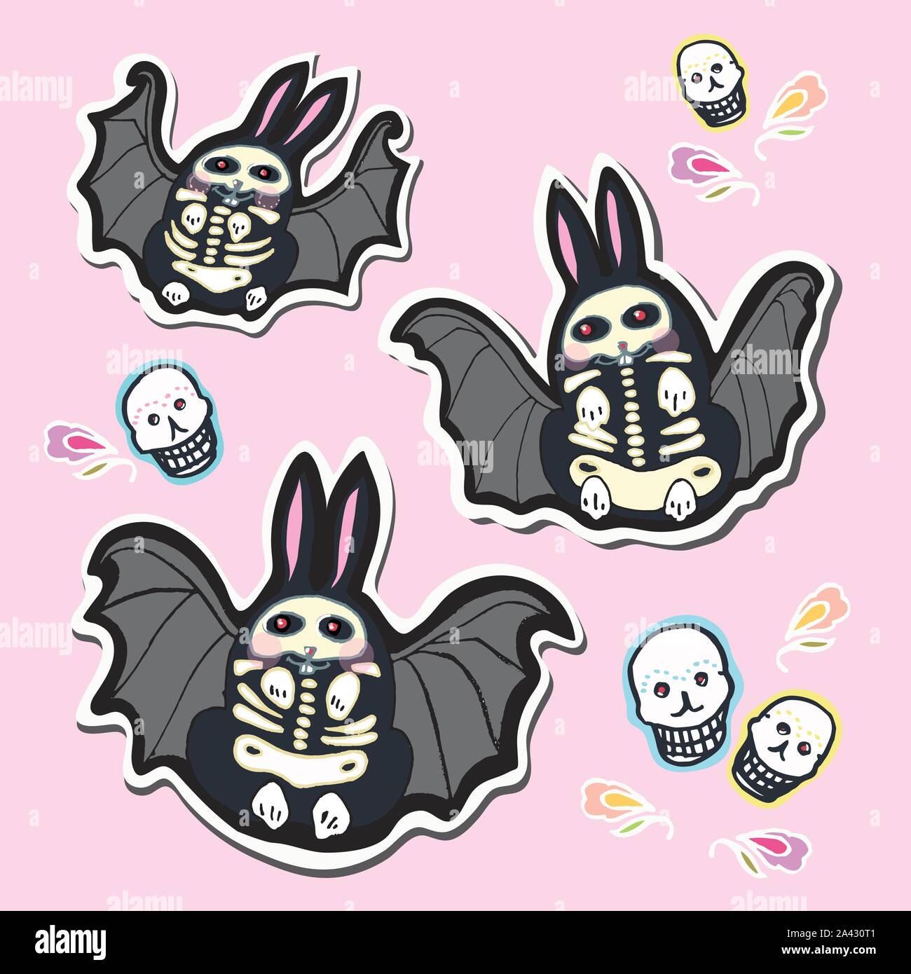 Skeleton bunny Stock Vector Images - Alamy