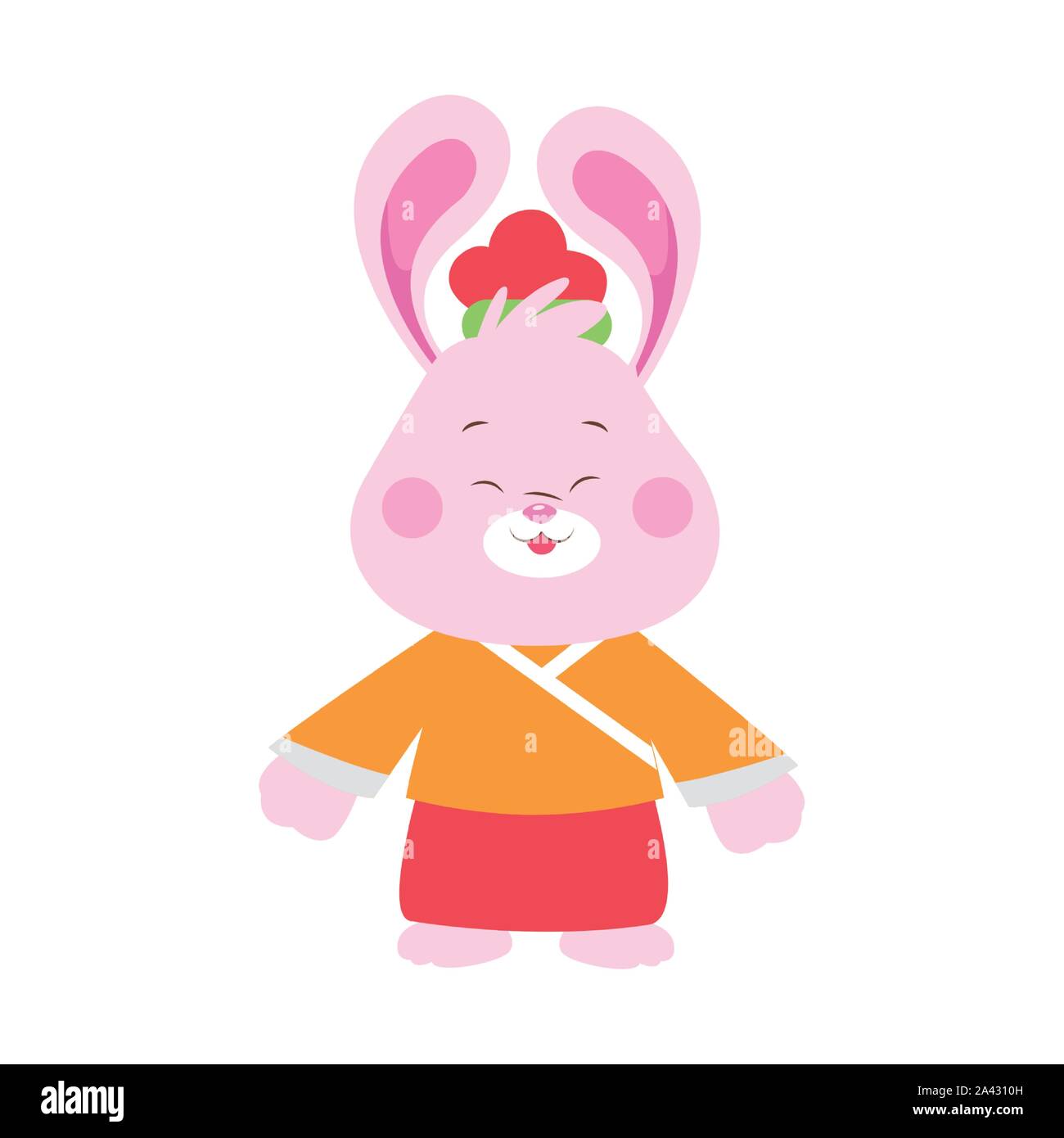 Cartoon Rabbit icon, flat design Stock Vector Image & Art - Alamy