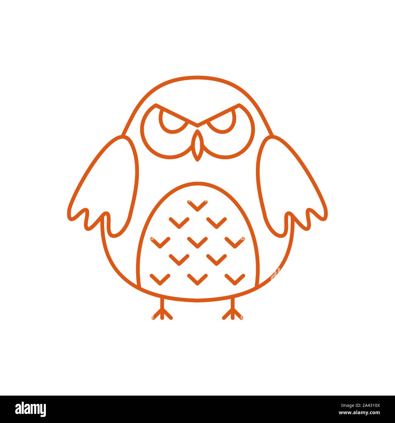 Owl bird design, Animal cute zoo life nature and fauna theme Vector ...
