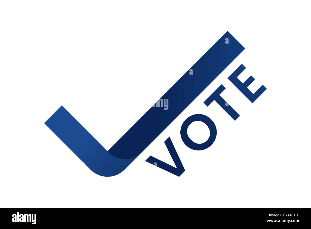 Blue vote word logo as checkmark symbol Stock Vector Image & Art - Alamy