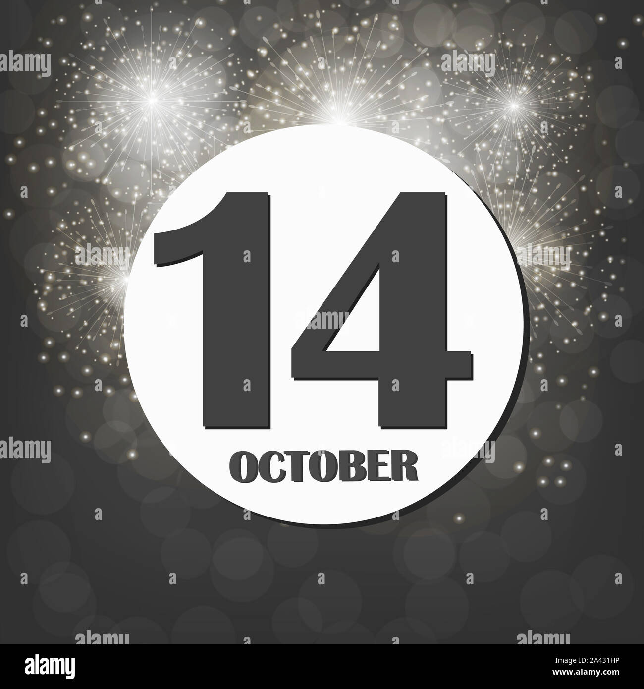 October 14 icon. For planning important day. Banner for holidays and ...