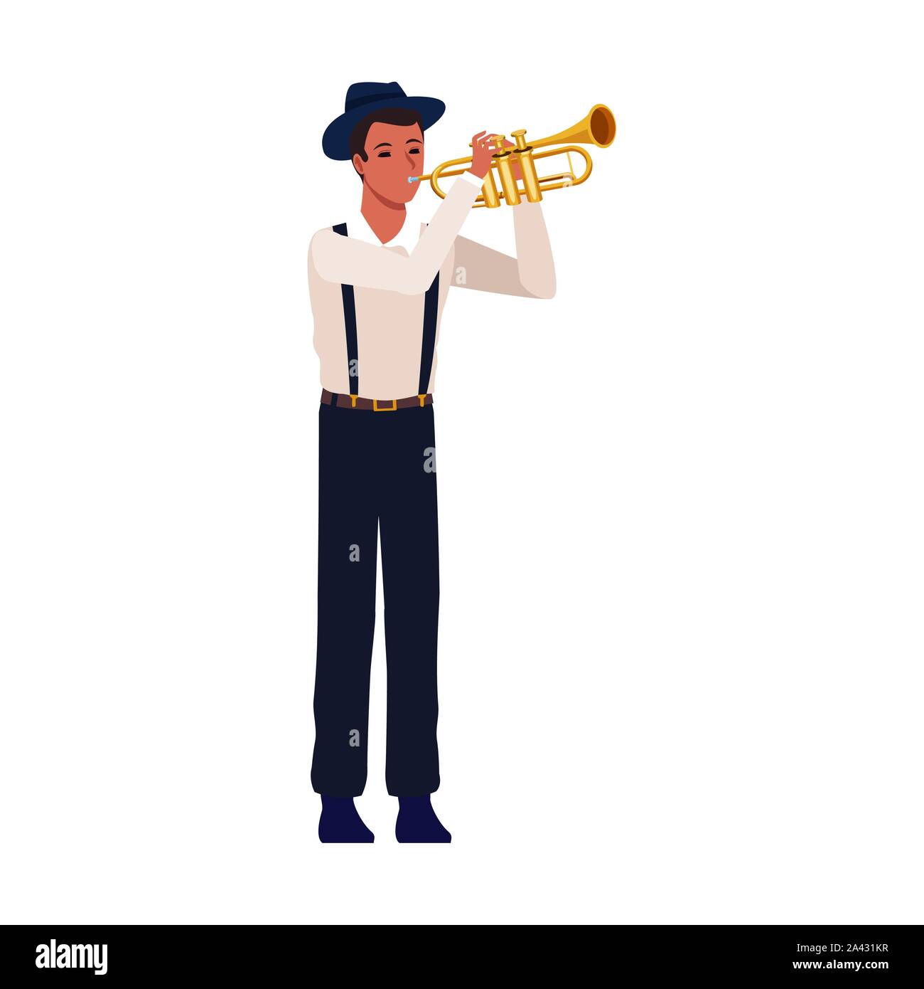 Man playing trumpet Cut Out Stock Images & Pictures - Alamy