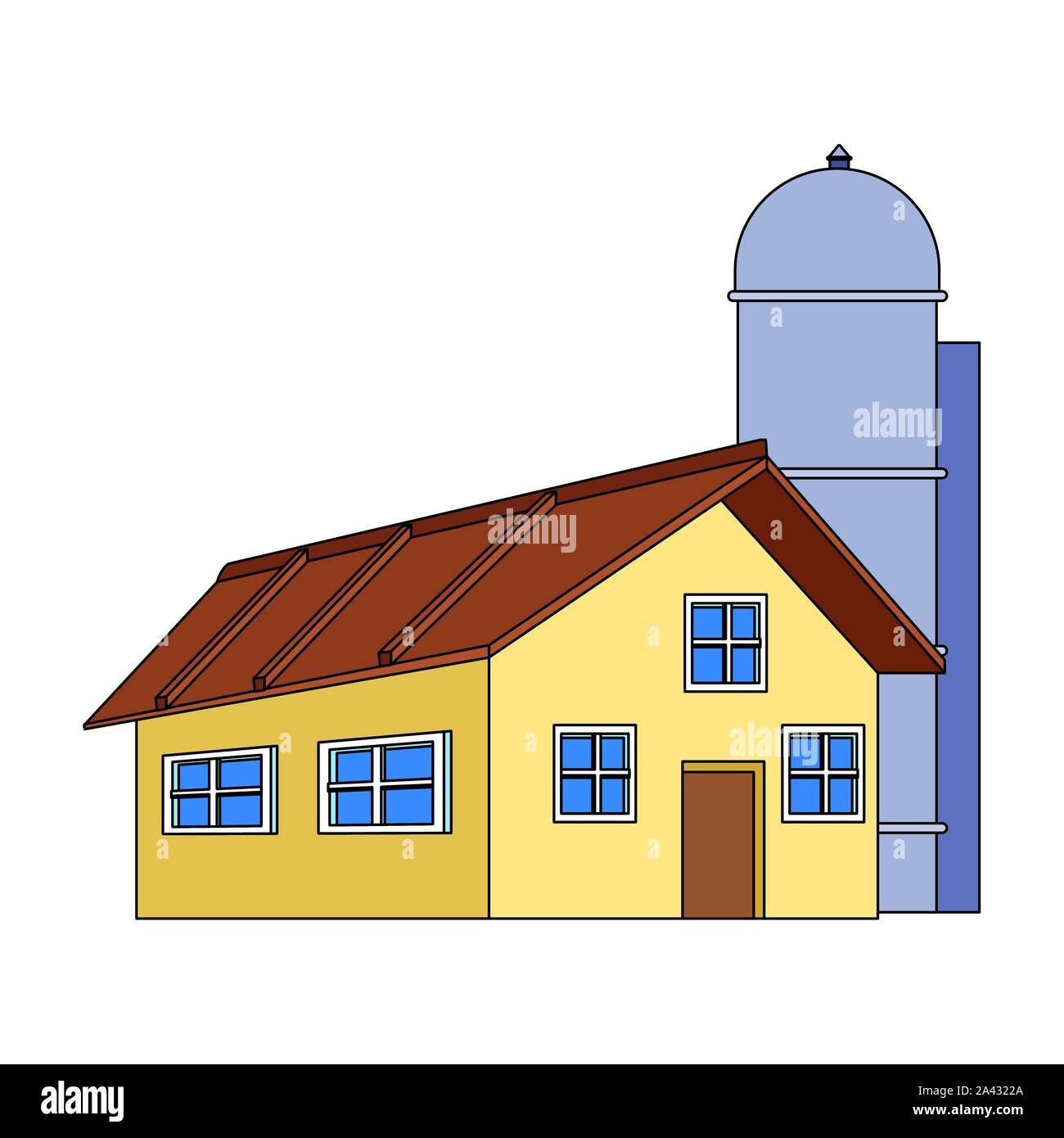 The old granary building Stock Vector Images - Alamy