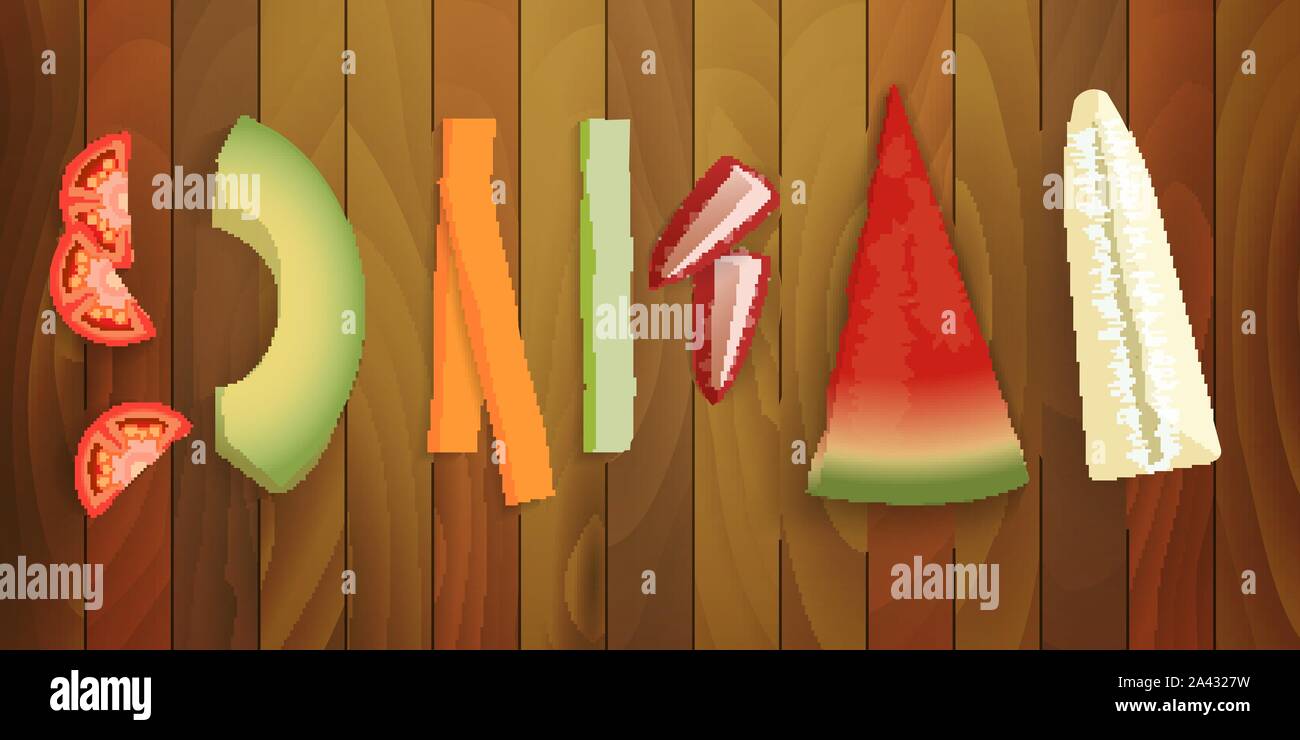 Vegan plate avocado tomato Stock Vector Images - Alamy