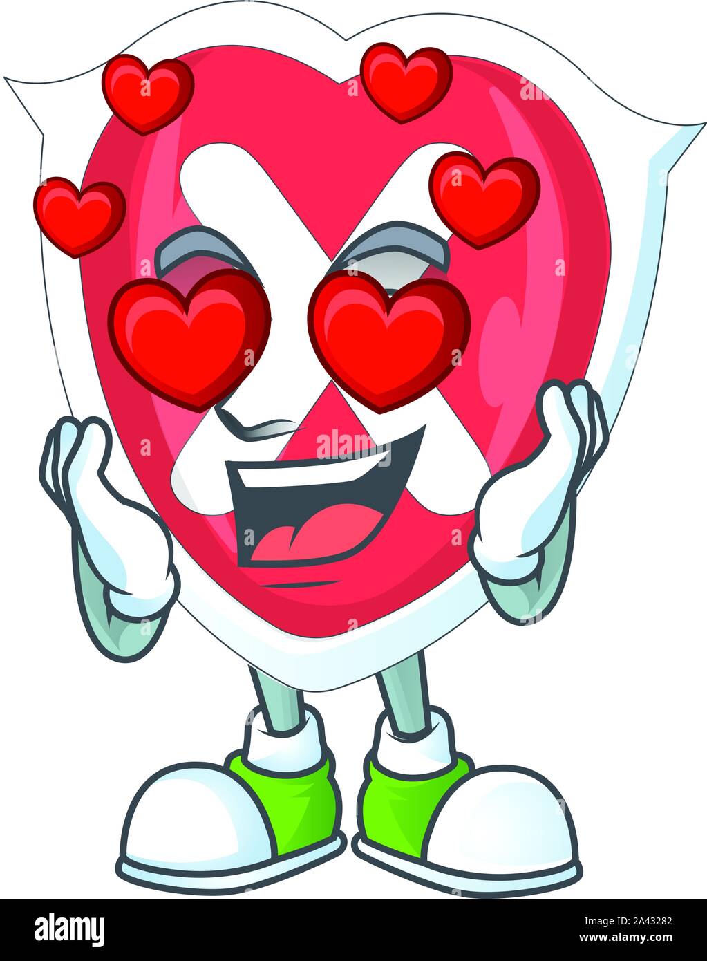 In love cross shield in the cartoon character Stock Vector Image & Art ...