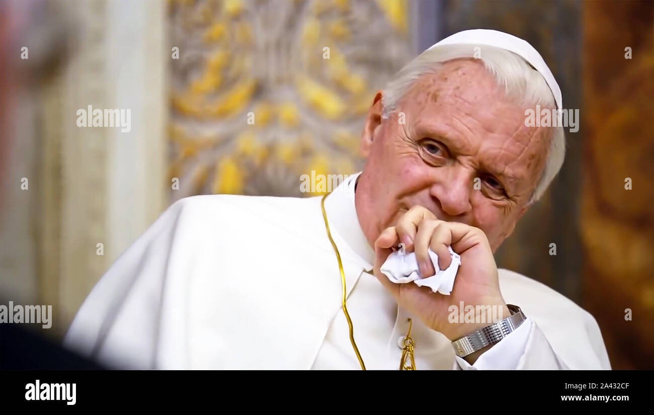 USA. Anthony Hopkins as Pope Benedict in the ©Netflix new film: The Two ...