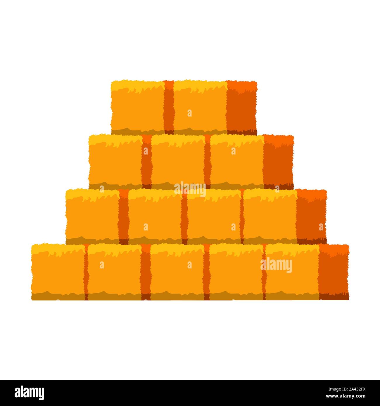 Wheat field hay bales Stock Vector Images - Alamy