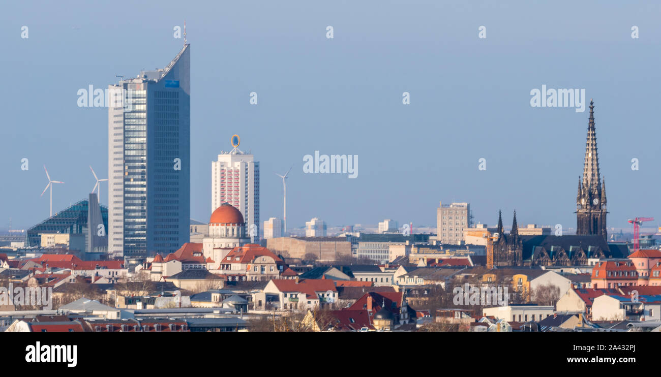 Panorama skyline of Leipzig Saxony Stock Photo - Alamy