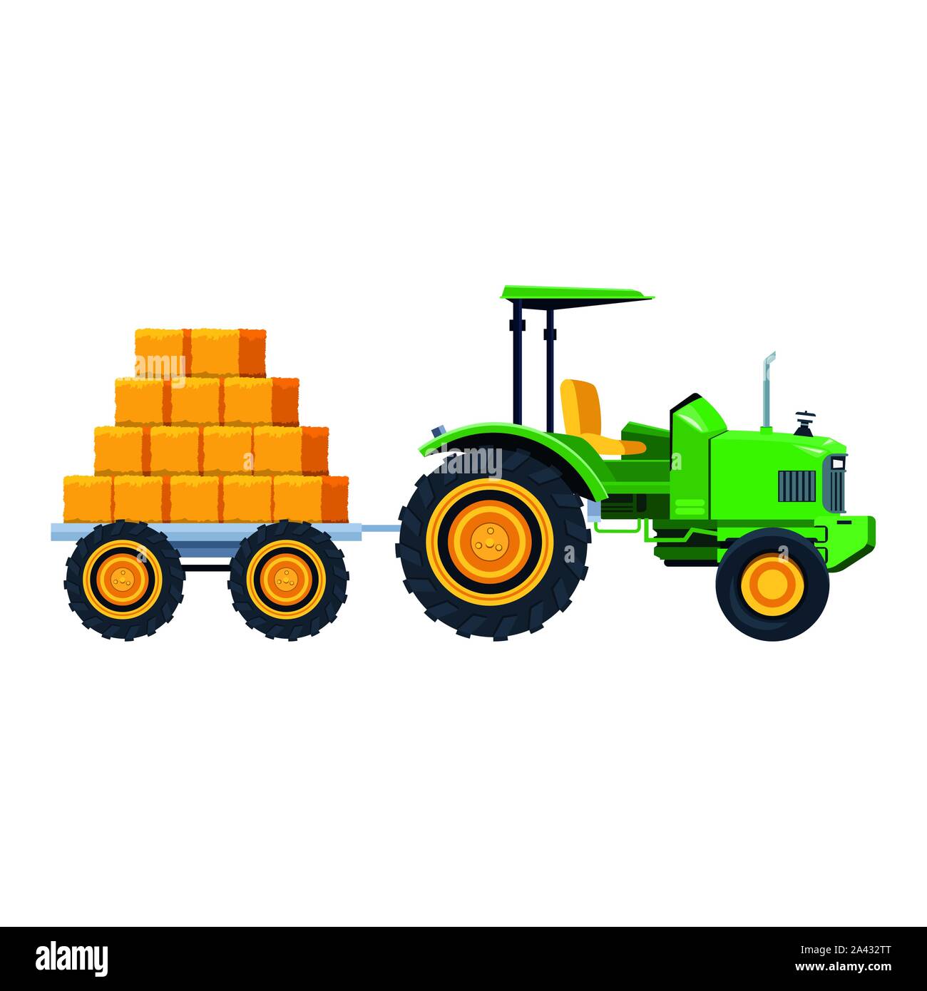 Hay harvest machine Stock Vector Images - Alamy