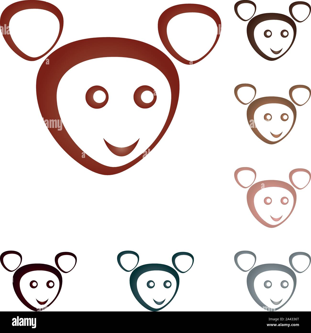 Mouse, animal, face, collection, logo Stock Vector Image & Art - Alamy