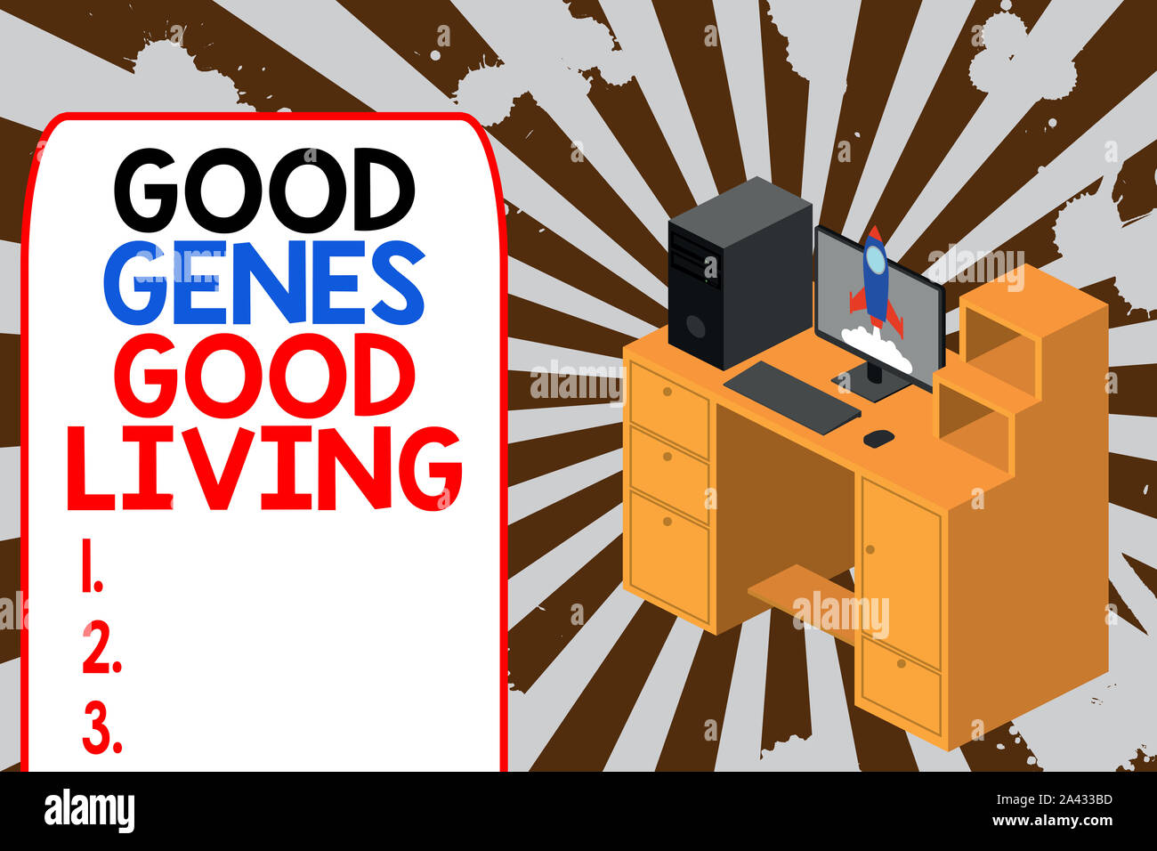Text sign showing Good Genes Good Living. Business photo text Inherited ...