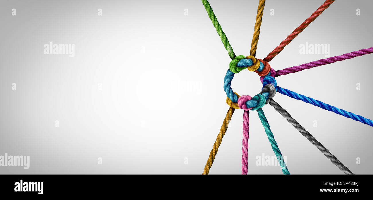 Unity and teamwork concept as a business metaphor for joining a ...