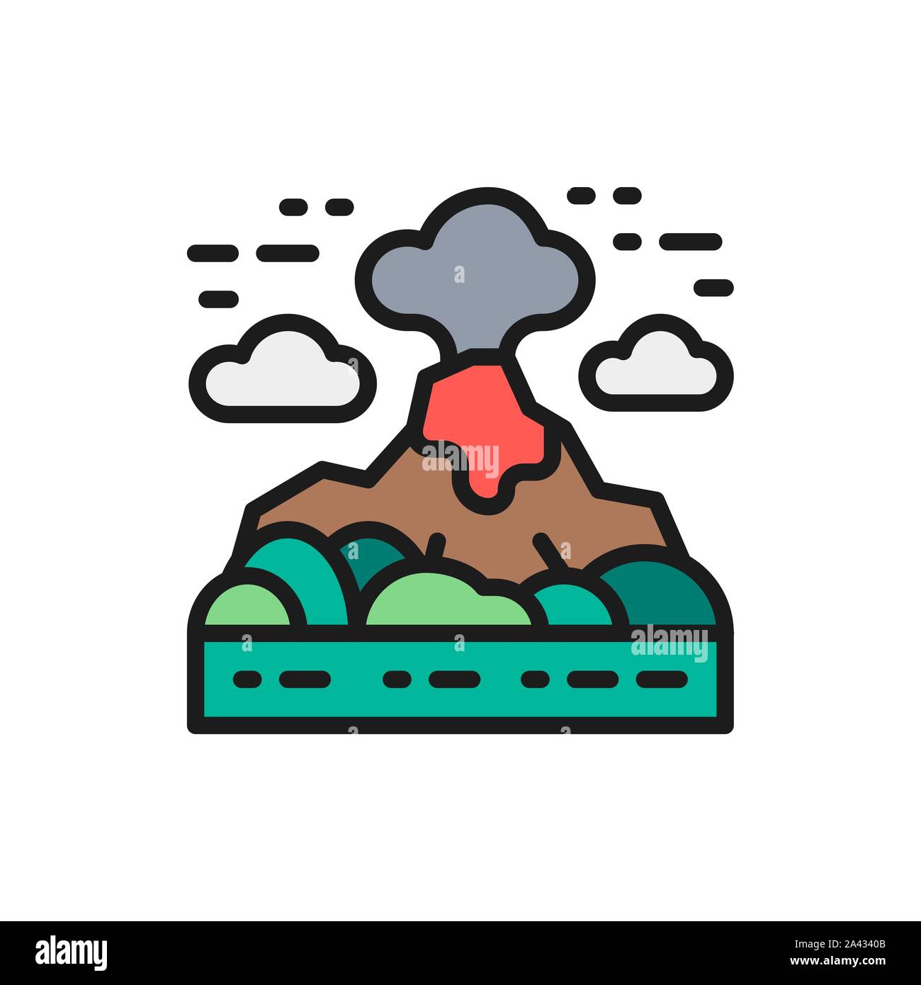 Geology color line icon Stock Vector Images - Alamy