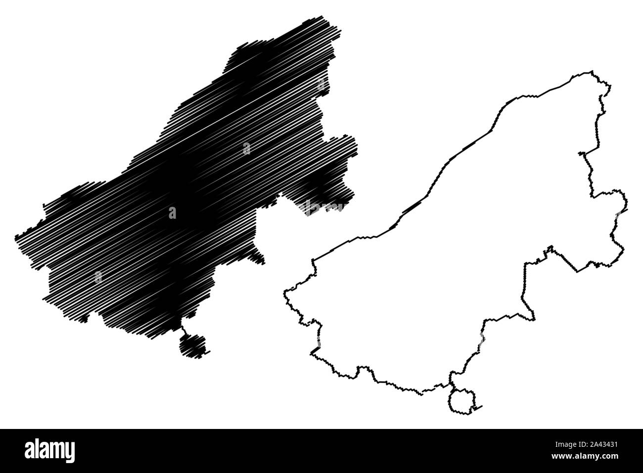 Ruse Province (Republic of Bulgaria, Provinces of Bulgaria) map vector ...