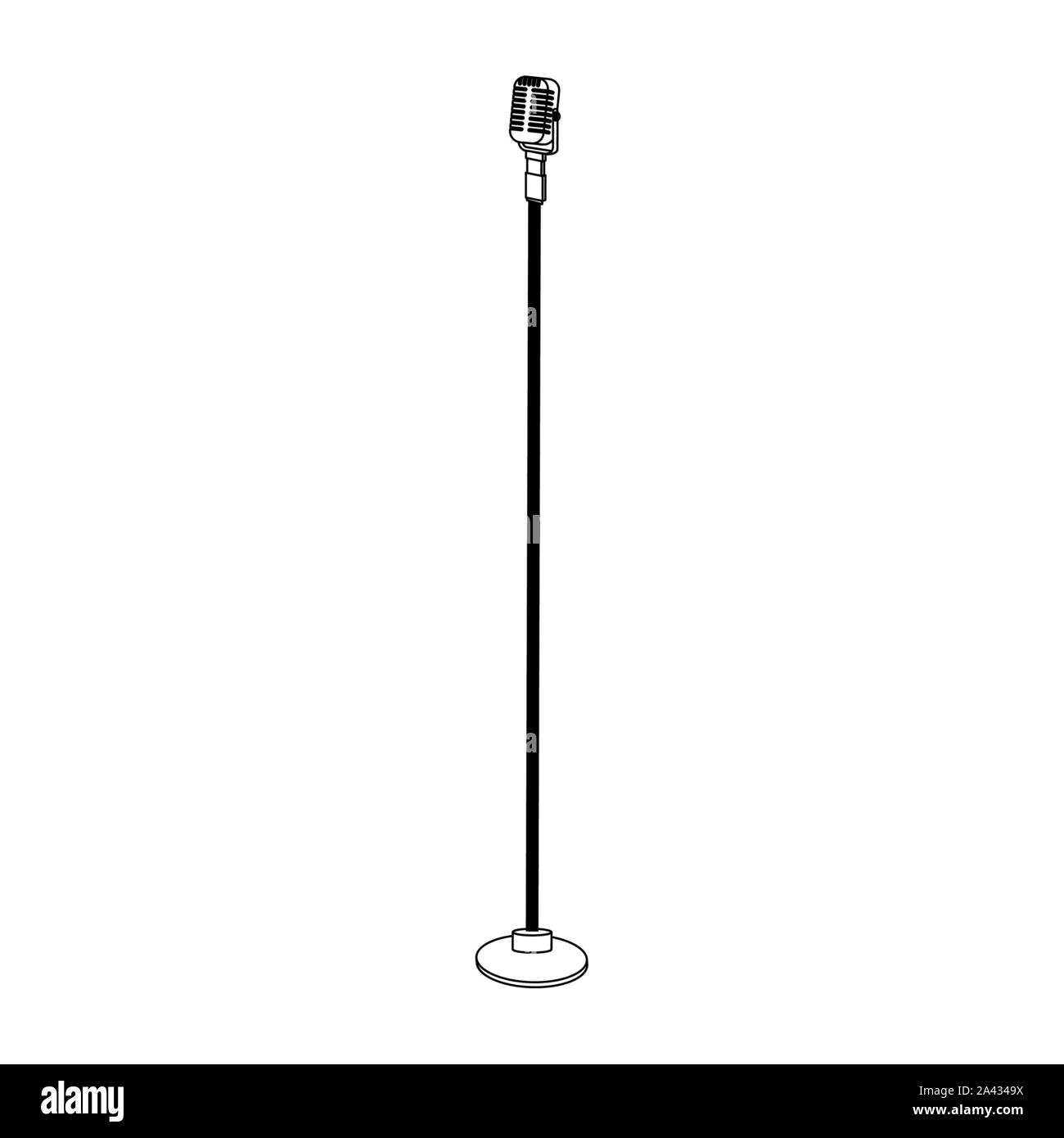 microphone stand icon, flat design Stock Vector Image & Art - Alamy
