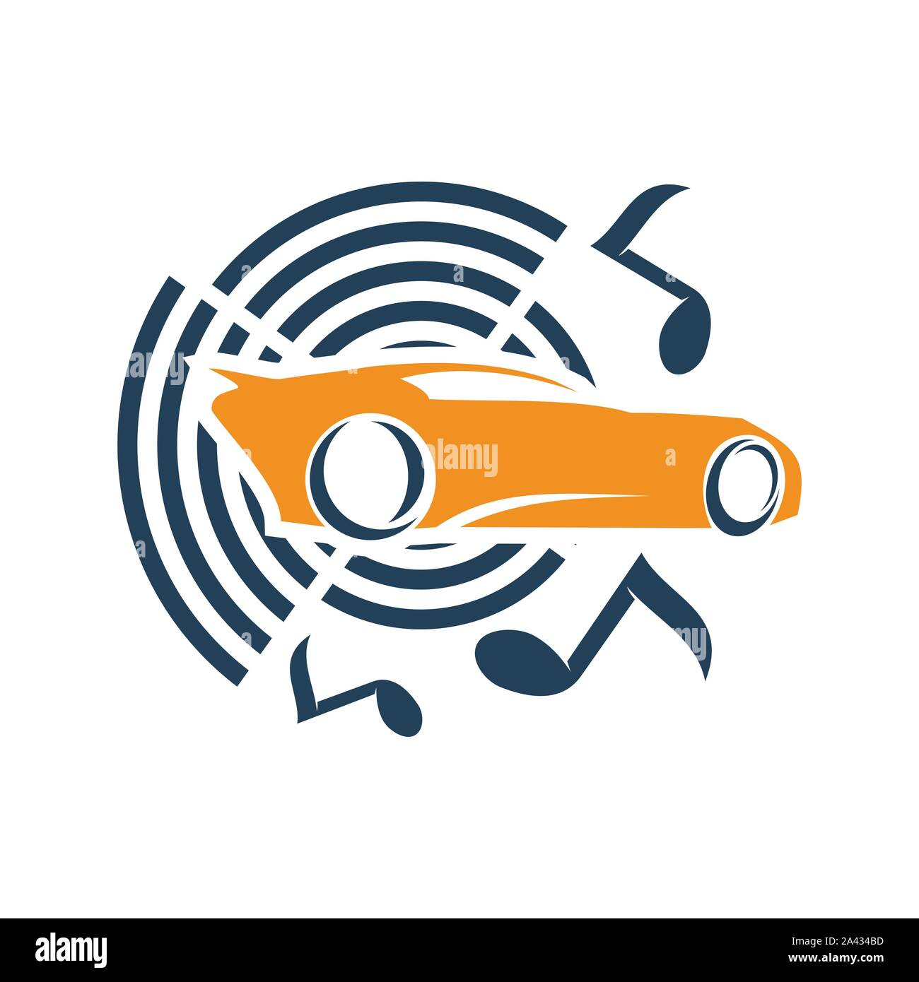 Audio Car System Music Note Logo Template Isolated Icon Symbol Stock ...