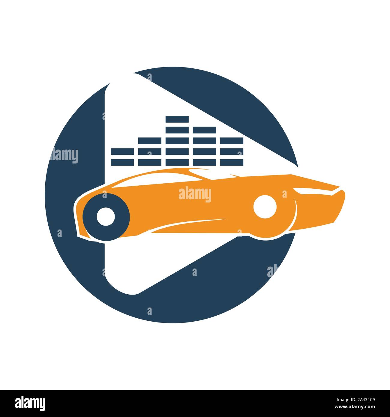 Audio Car System Player Volume Logo Template Isolated Icon Stock Vector ...