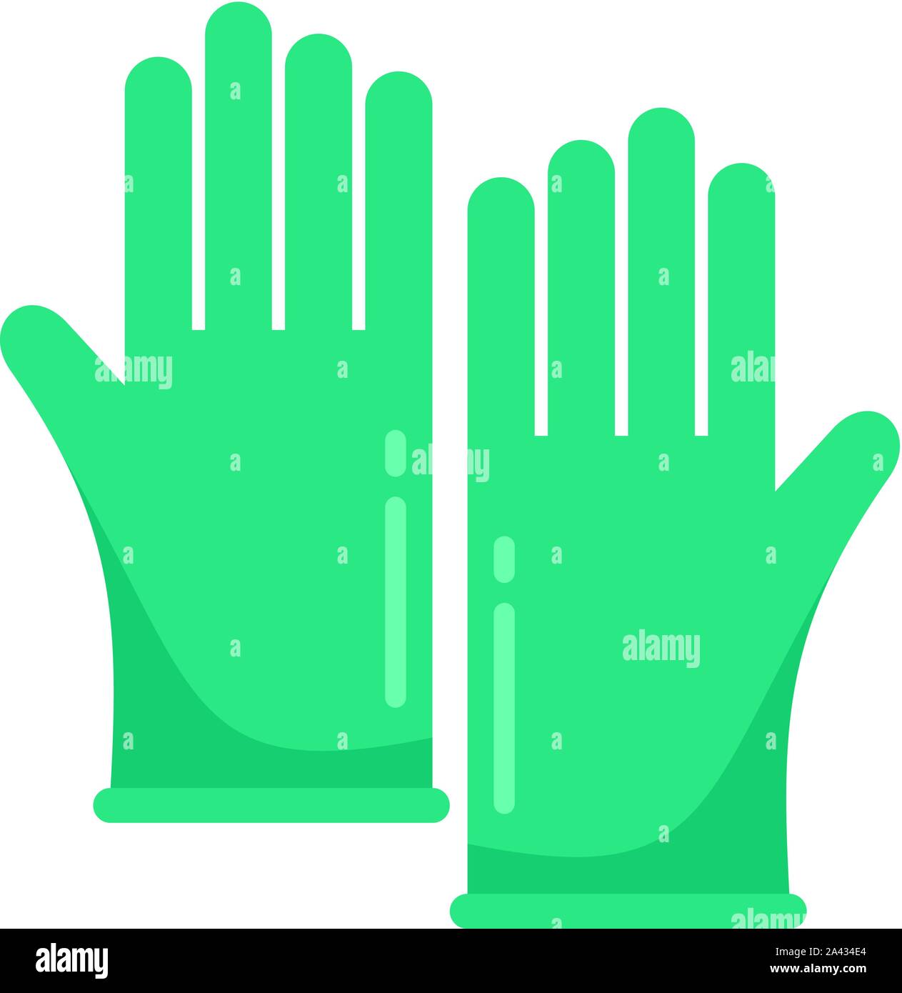 Forensic lab gloves icon. Flat illustration of forensic lab gloves ...