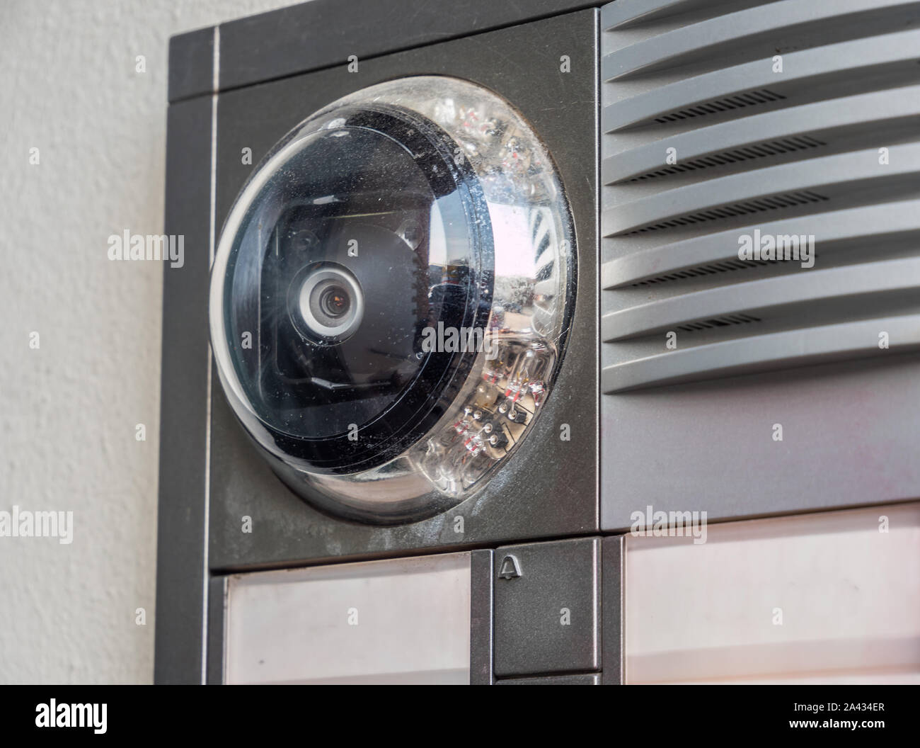 Door intercom with camera Stock Photo - Alamy