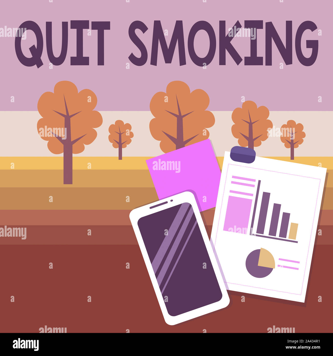 Writing note showing Quit Smoking. Business concept for process of ...