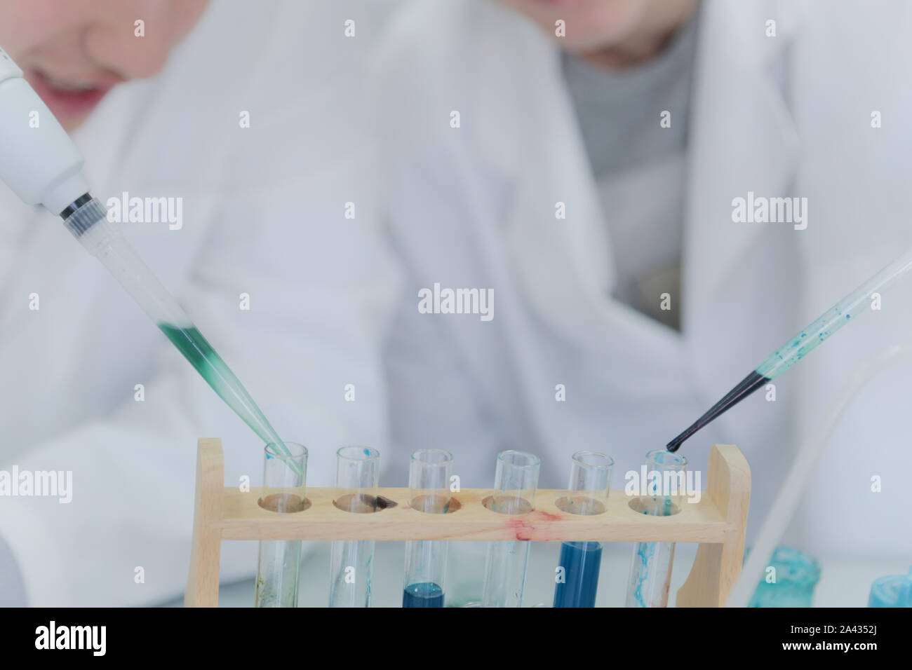 Two scientists doing experiments hi-res stock photography and images ...