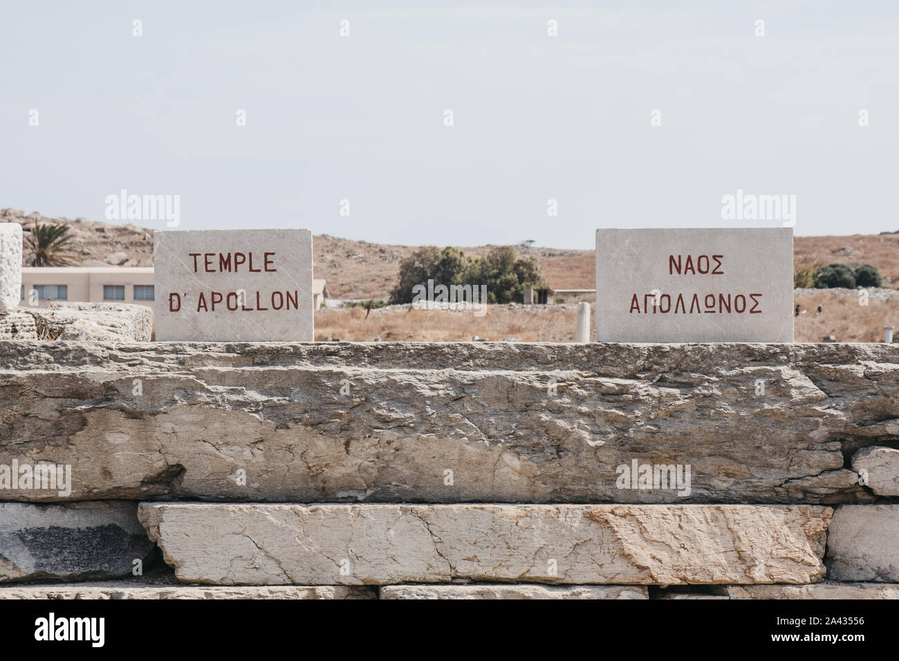 Close up of the Temple D'Apollon/Naos Appolonos ("The Sanctuary of ...