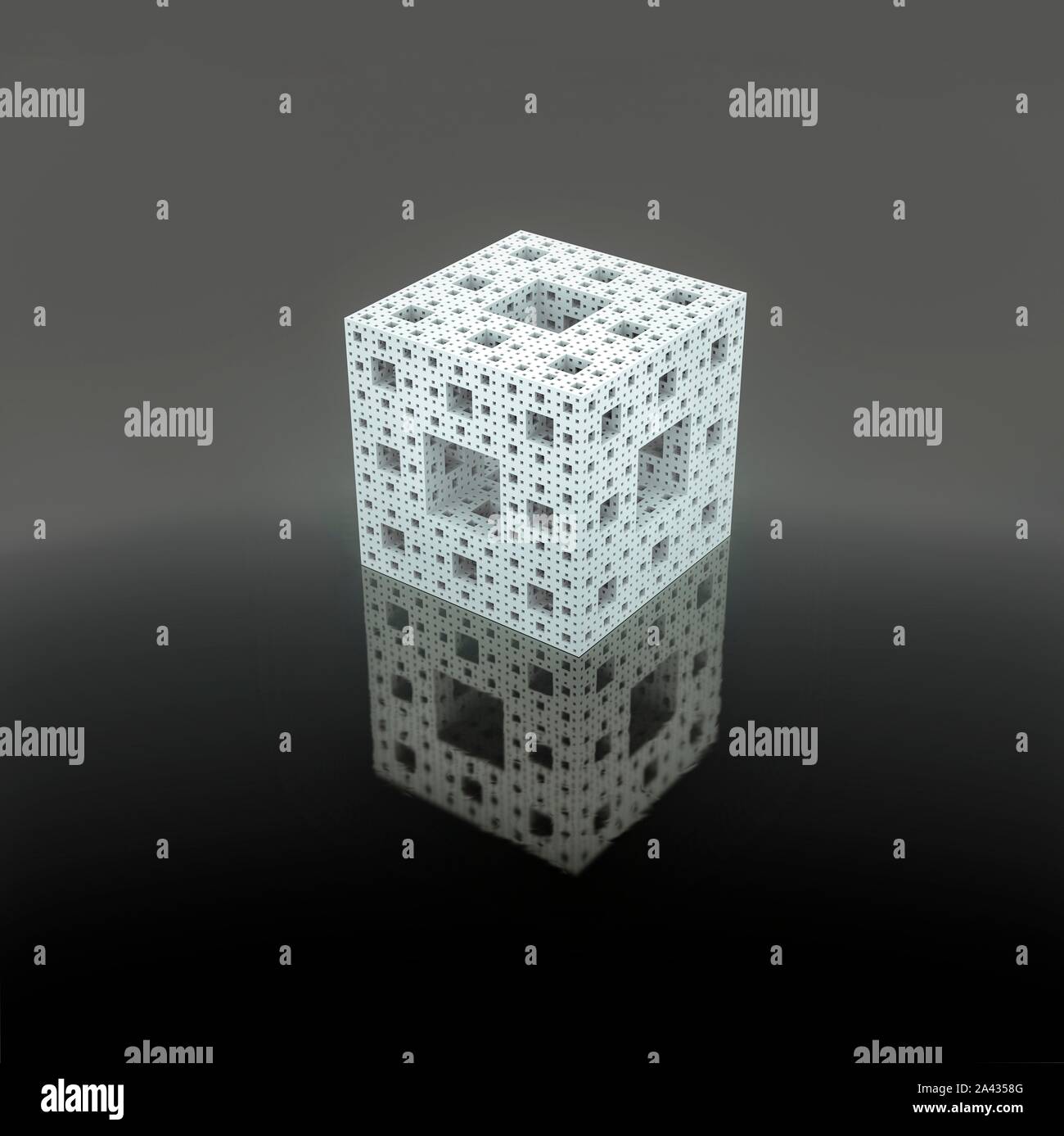 Menger sponge, illustration Stock Photo - Alamy