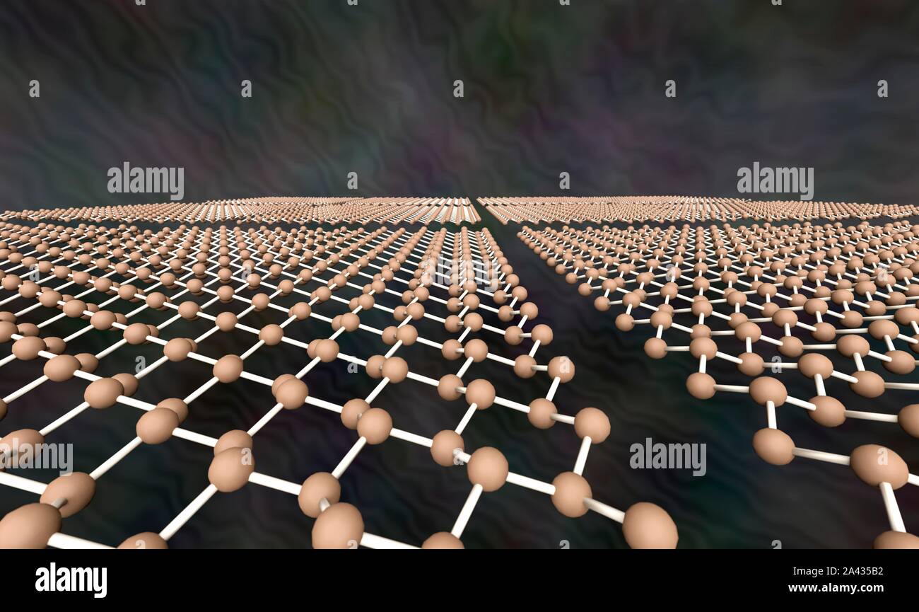 Molecular model of silicene Stock Photo - Alamy