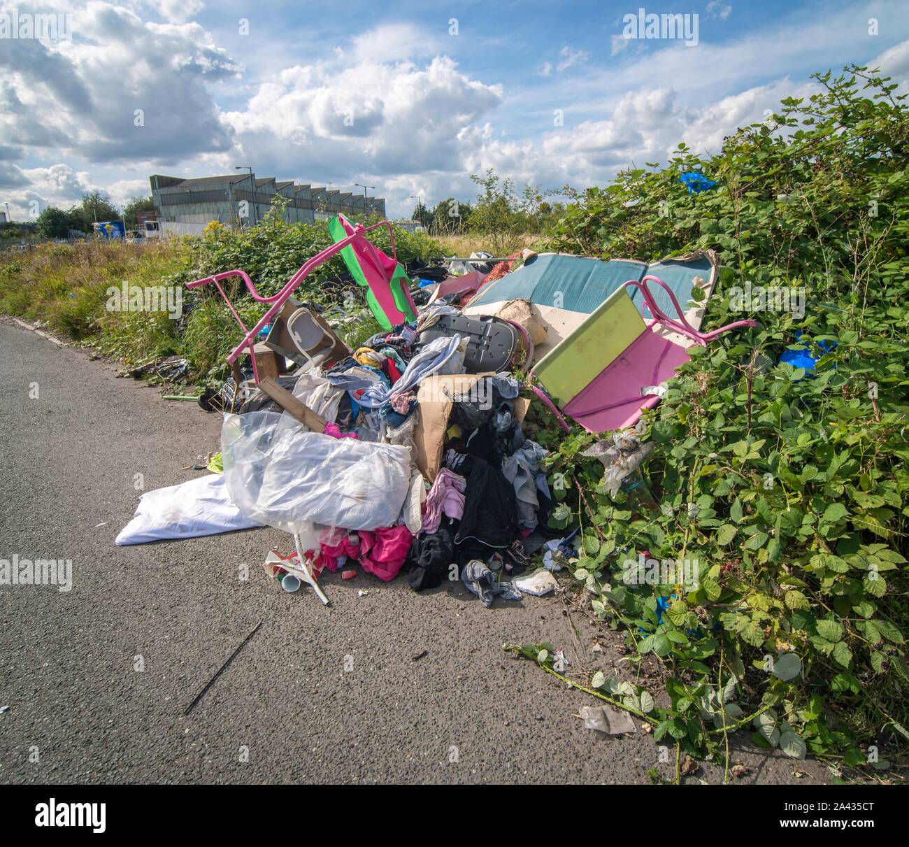 Fly tipping of household waste Stock Photo - Alamy