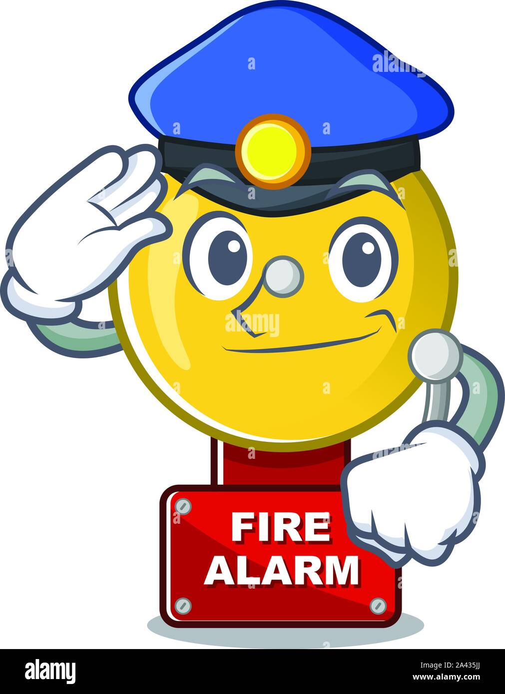Police fire alarm stuck the cartoon wall Stock Vector Image & Art - Alamy