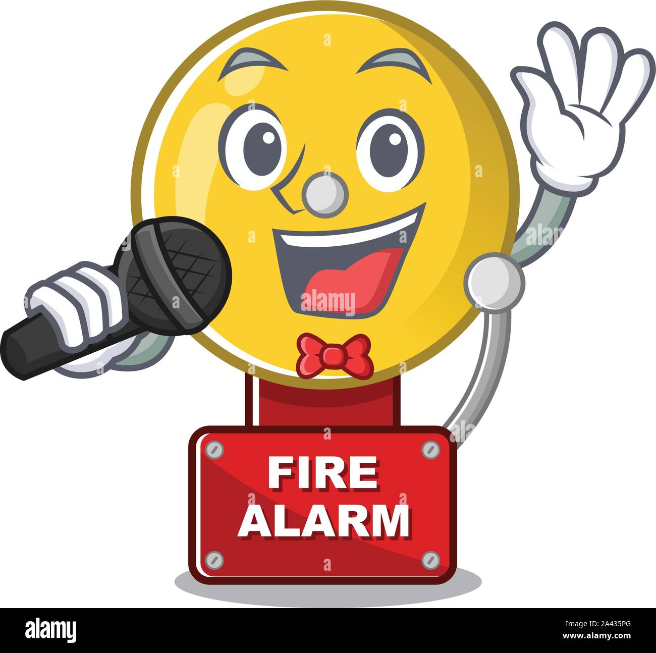 Singing fire alarm with the character shape Stock Vector Image & Art ...