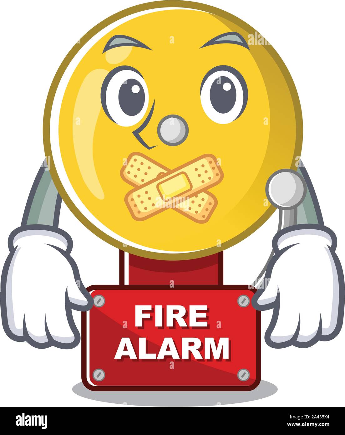 Silent fire alarm in the a cartoon Stock Vector Image & Art - Alamy