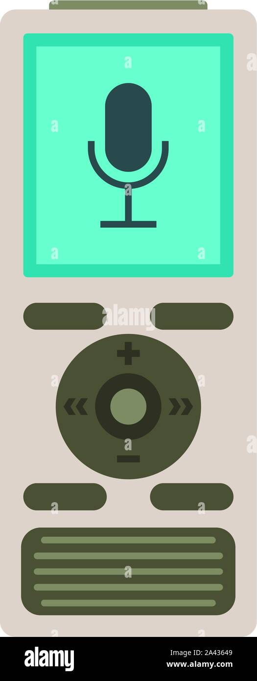 Digital dictaphone icon. Flat illustration of digital dictaphone vector ...