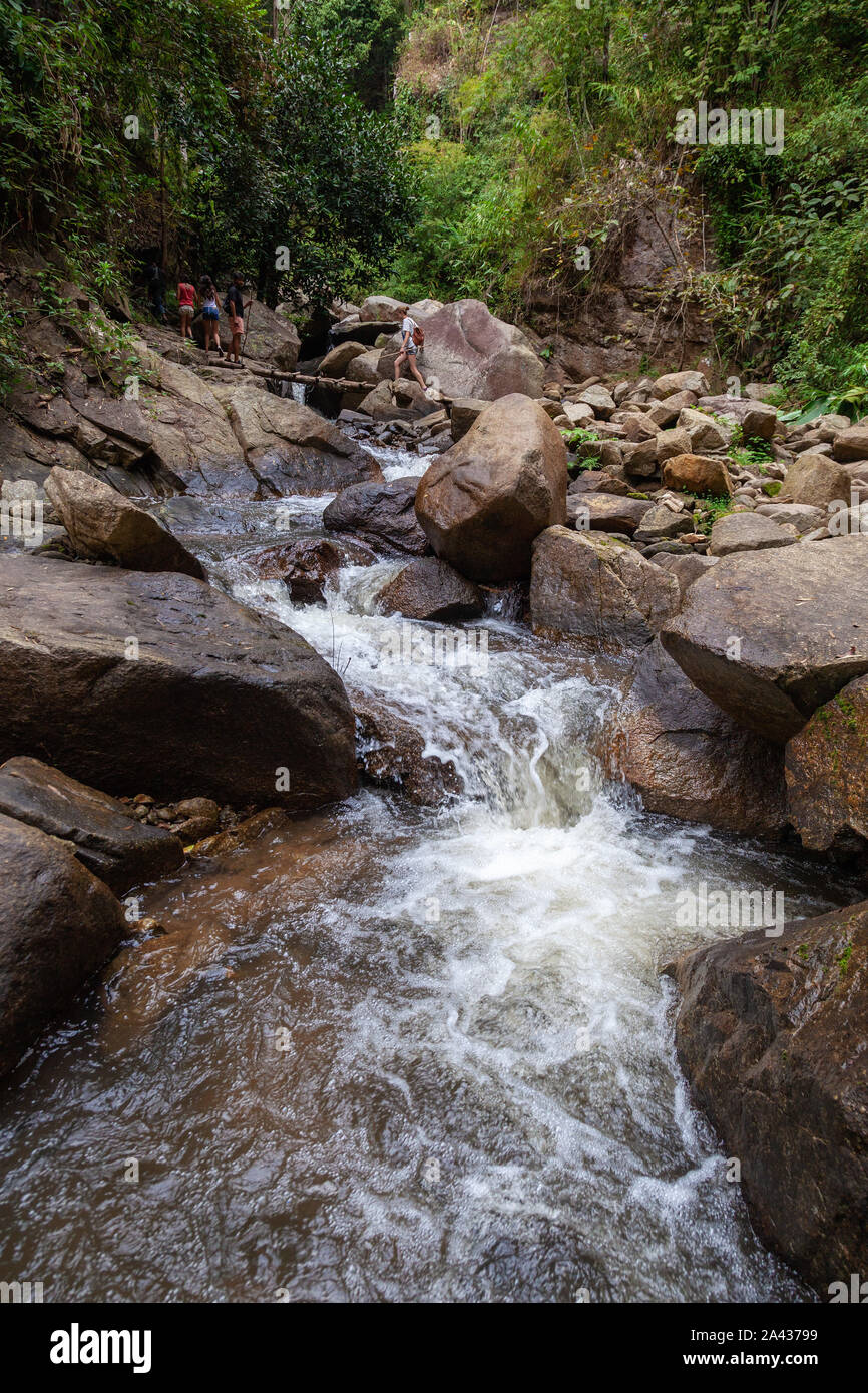 Rapids in the rainforest around Chiang Mai Stock Photo - Alamy