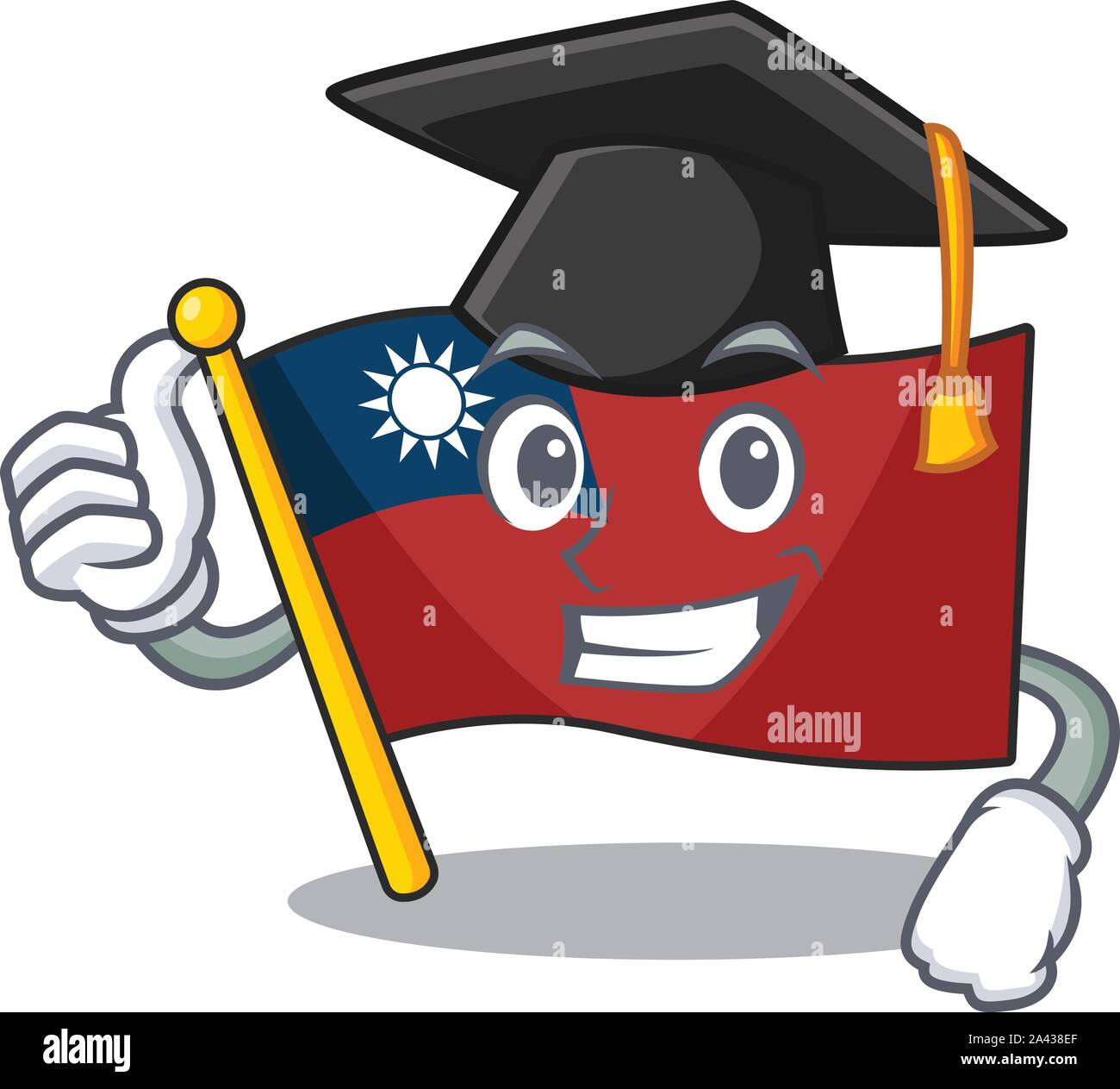 Graduation flag taiwan hoisted in character pole Stock Vector Image ...