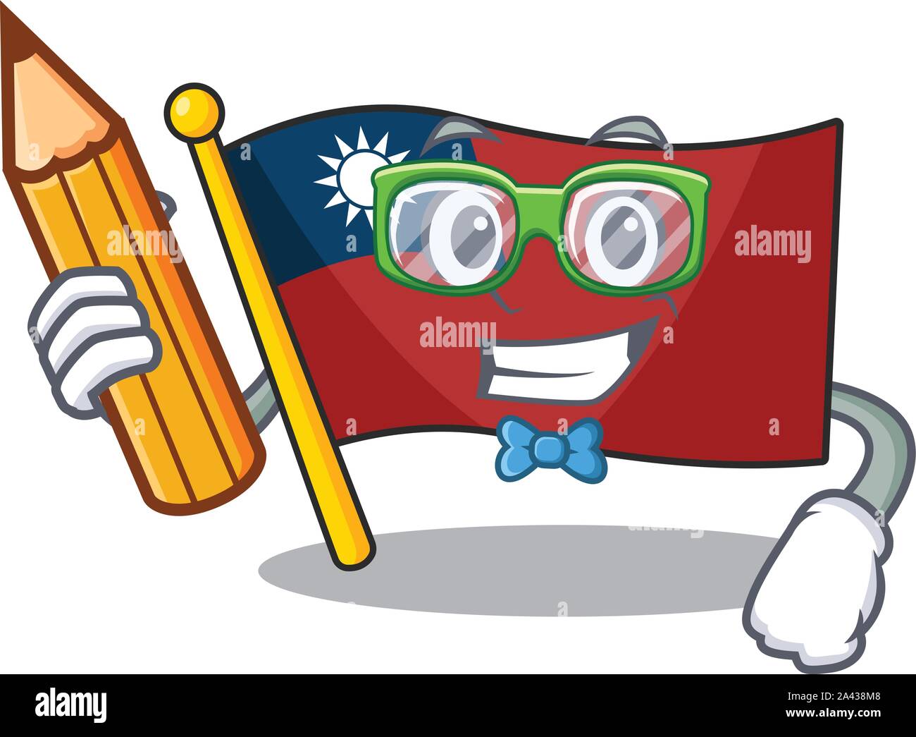 Student flag taiwan hoisted in character pole Stock Vector Image & Art ...