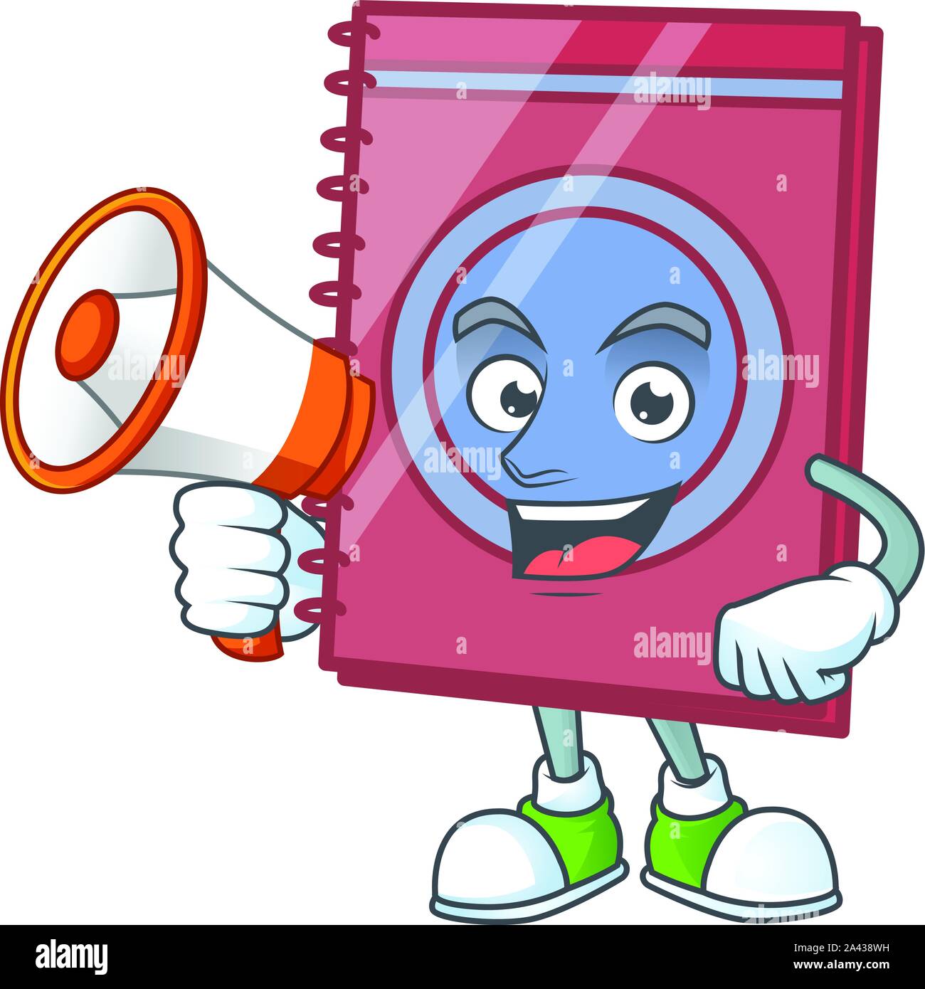 With megaphone red closed book with character mascot Stock Vector Image ...