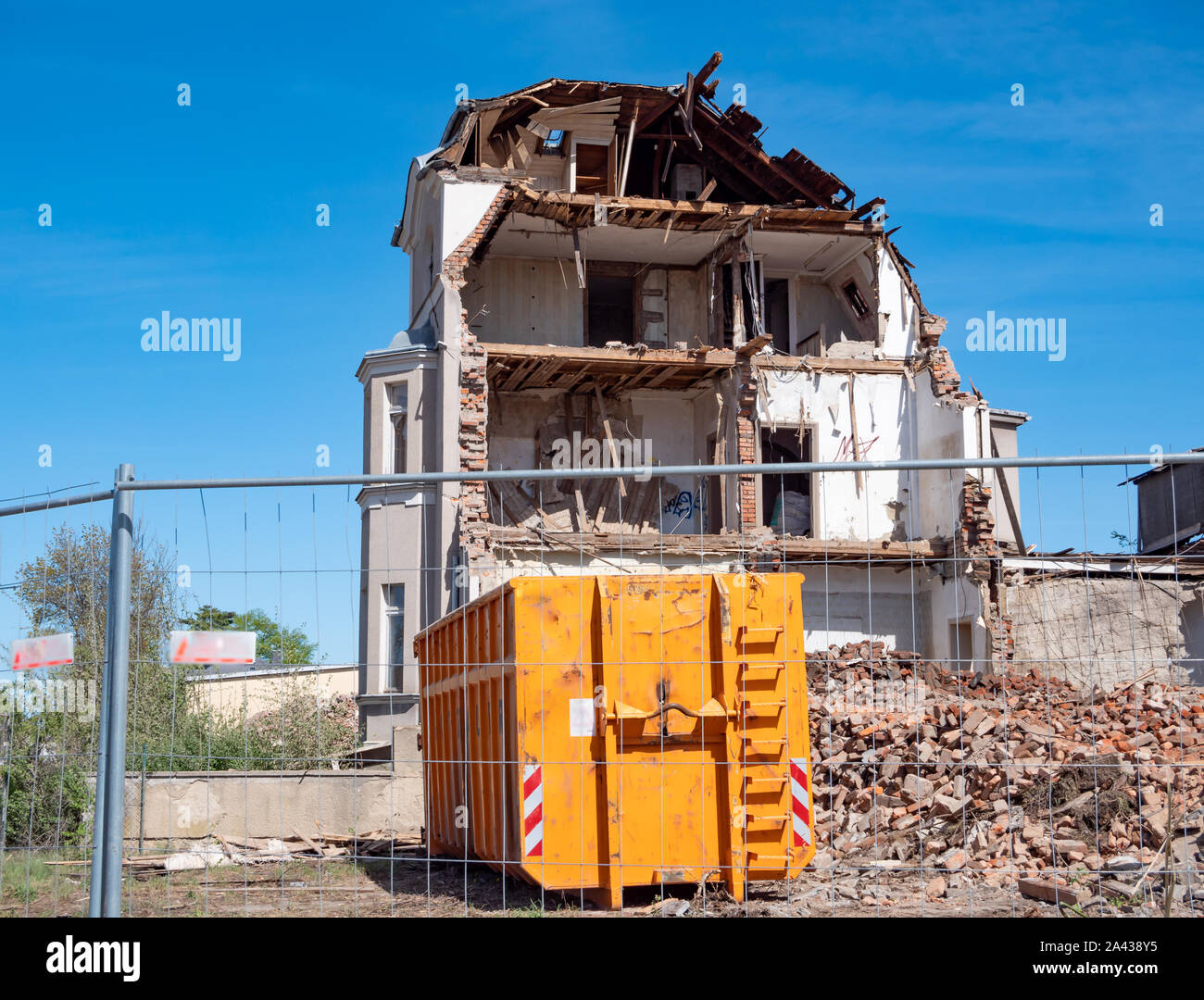 Demolition waste container hi-res stock photography and images - Alamy