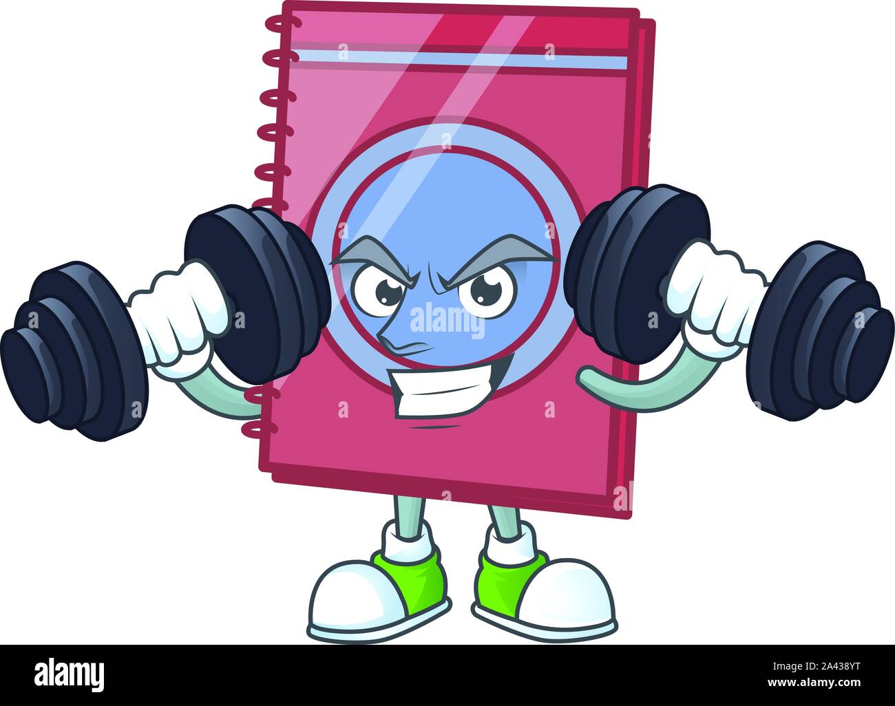 Fitness red closed book with character mascot Stock Vector Image & Art ...