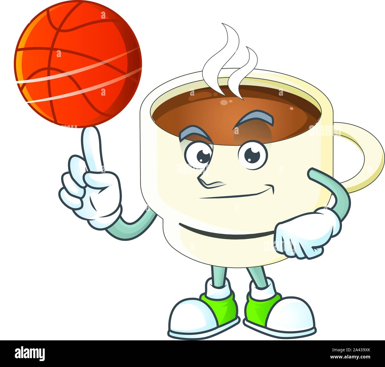 With basketball a cup coffee in the morning Stock Vector Image & Art ...